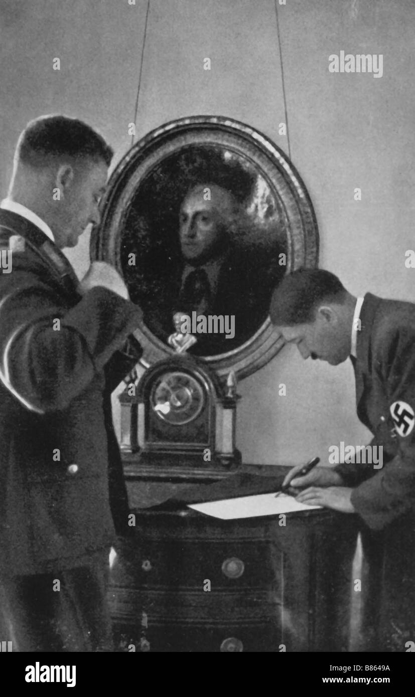 Hitler and Lutze, his chief of staff of the S.A Stock Photo - Alamy