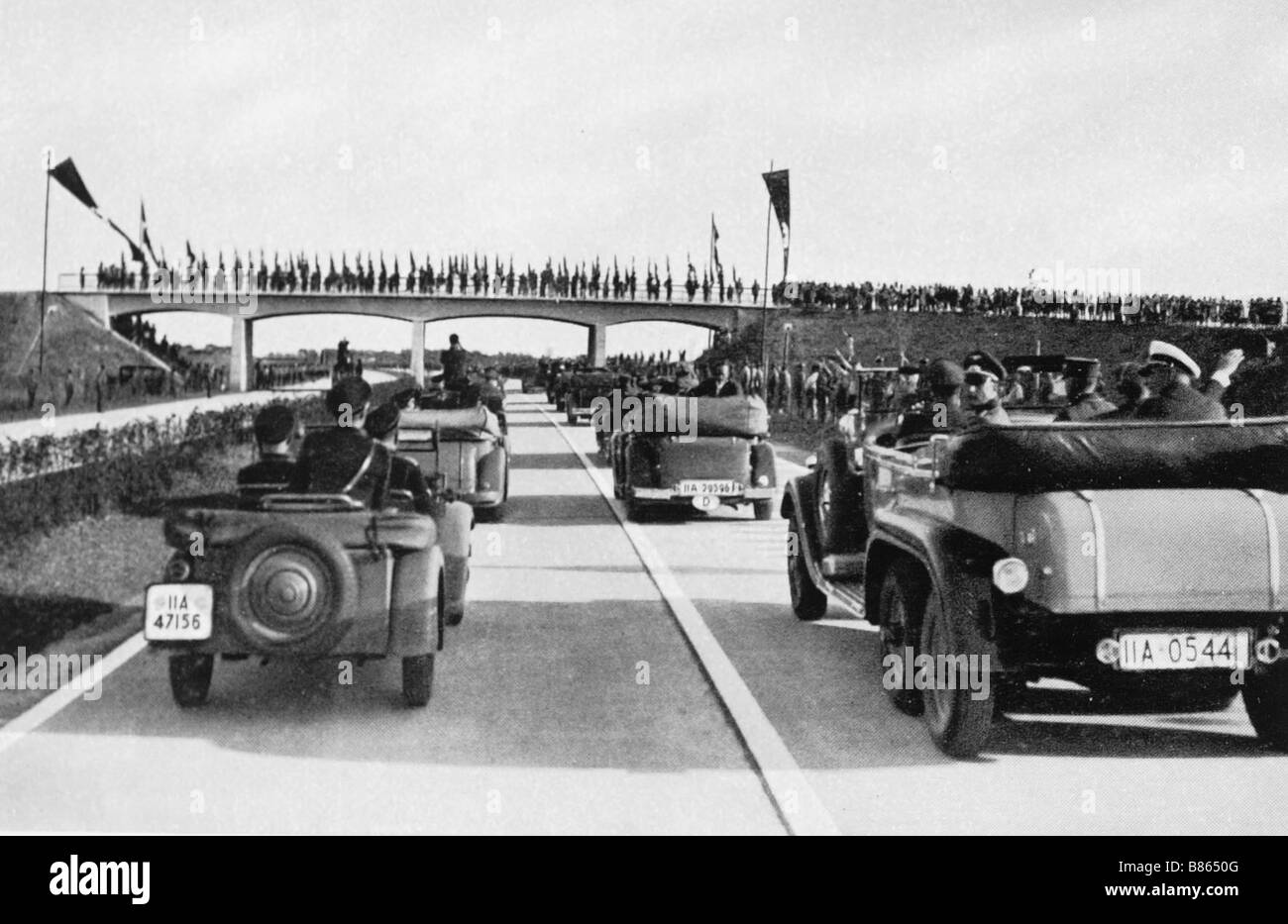 Opening of the first motorway section linking Munich to Austria (1934 ...