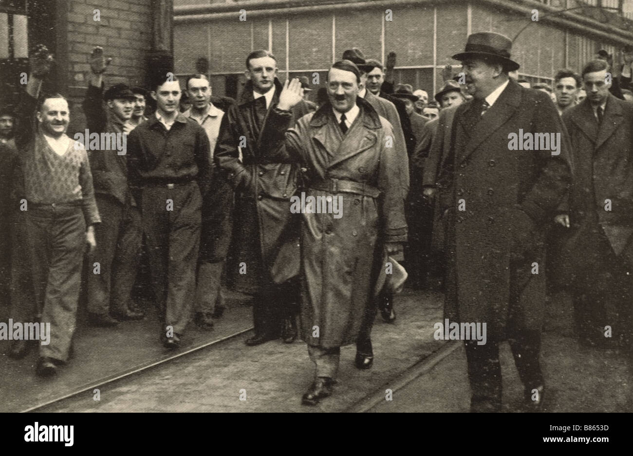 Hitler visiting a factory in Rhineland-Westphalia Stock Photo - Alamy
