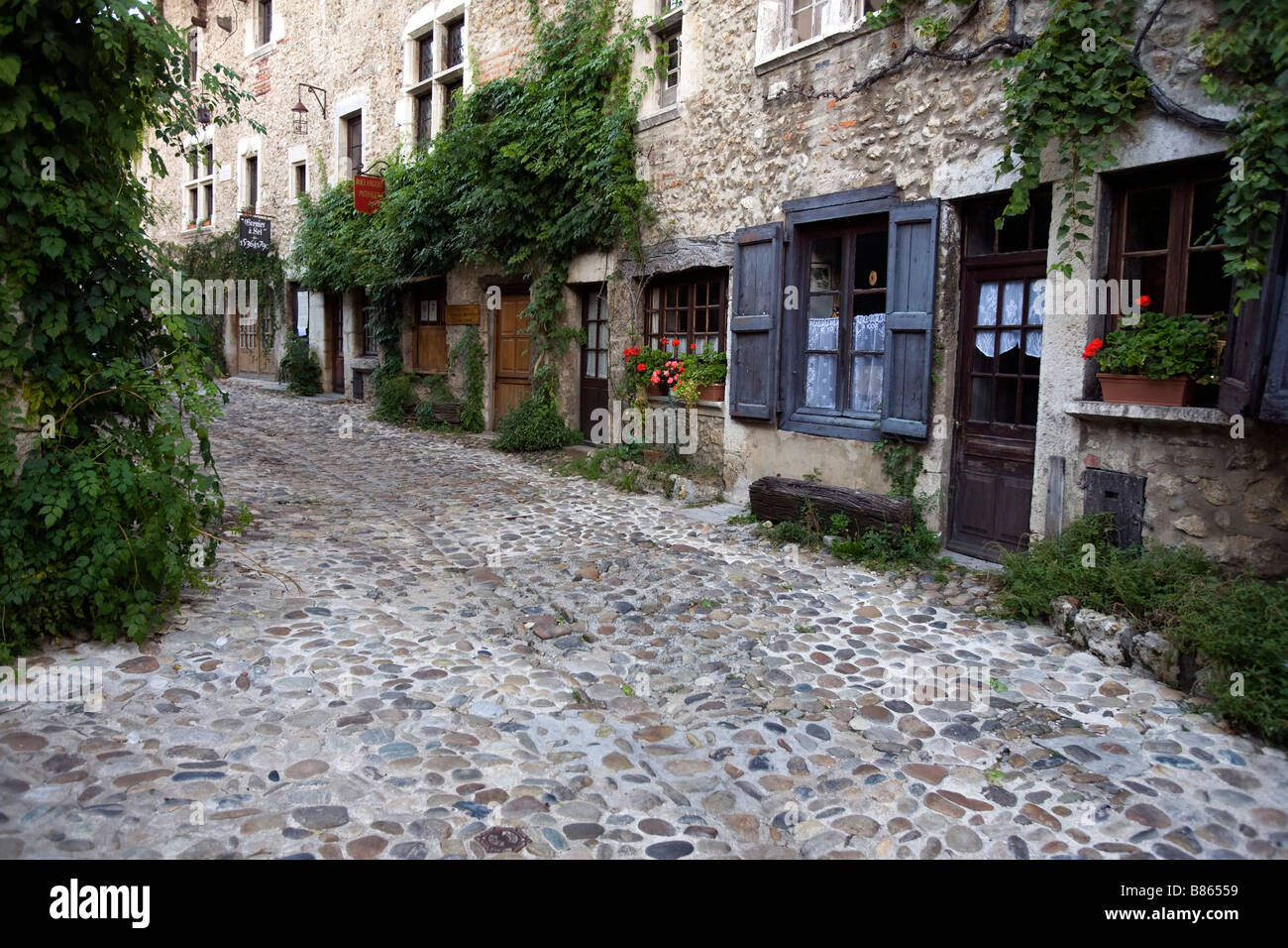France Perouges Ain A medieval walled town in the French département of ...