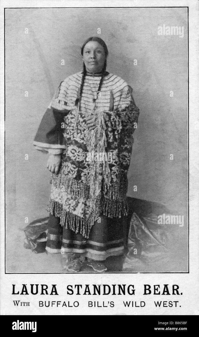 Laura standing bear postcard from a series of 6 hi-res stock ...