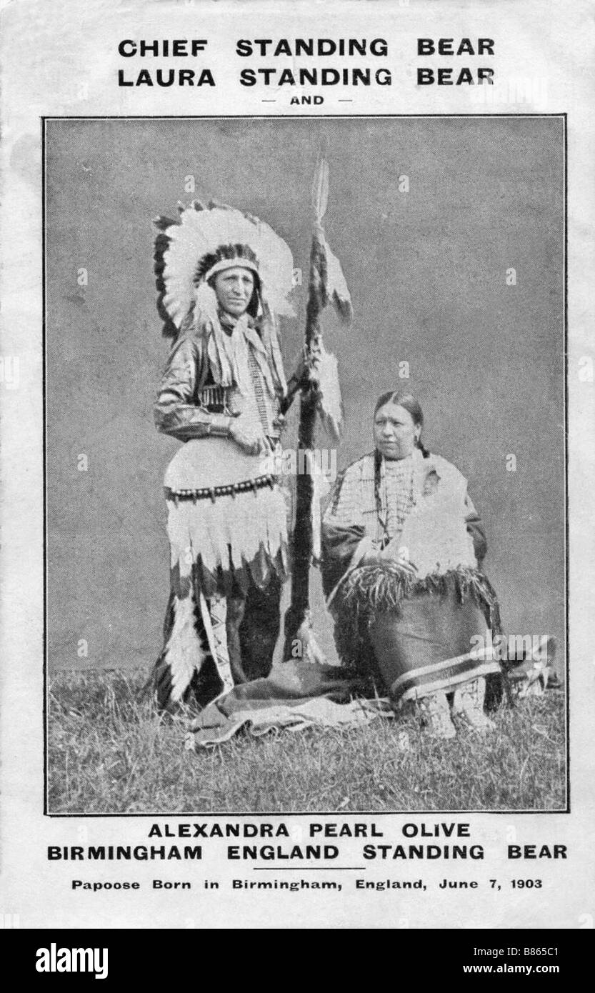Chief standing bear with wife laura standing bear hi-res stock ...