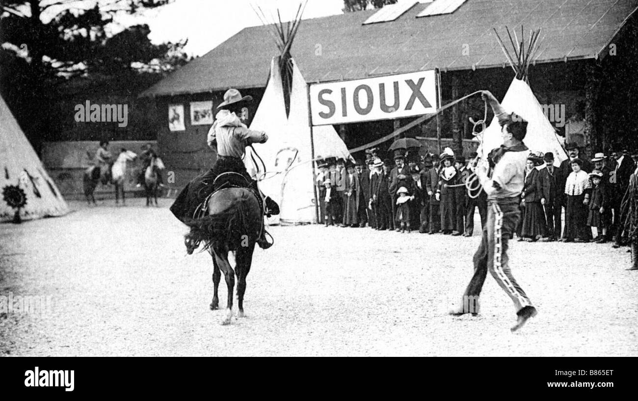 Bill Cheyenne is throwing of the lasso at the Red Indian village in the ...