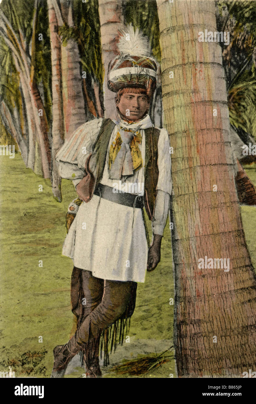 Postcard representing seminole indians hi-res stock photography and ...