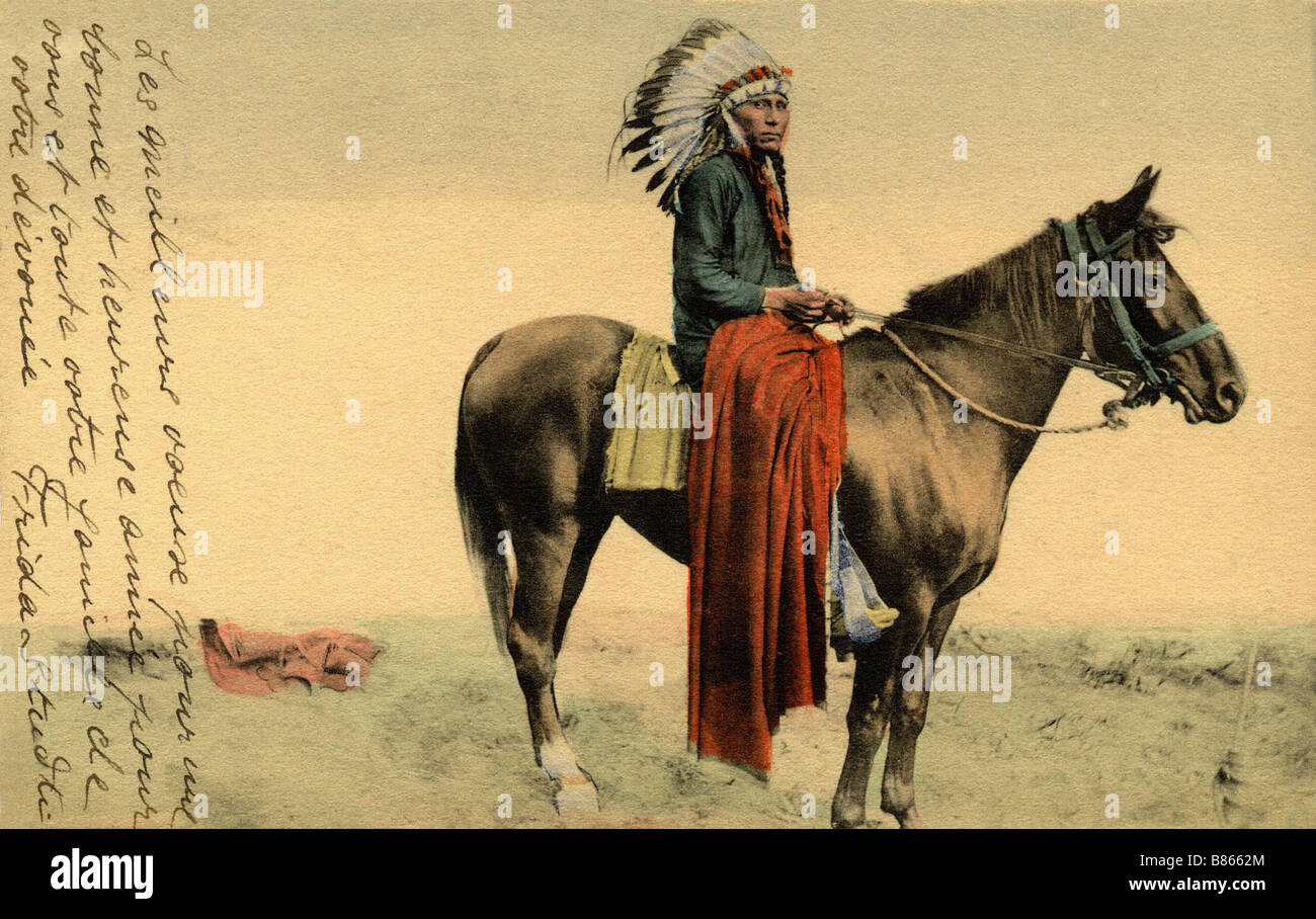 Indian chief on horse hi-res stock photography and images - Alamy