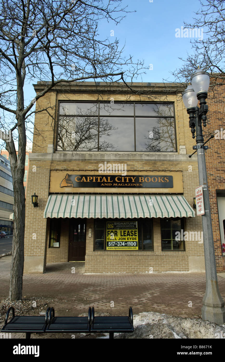 Closed Capital City Books and Magazines in Lansing Michigan USA Stock ...