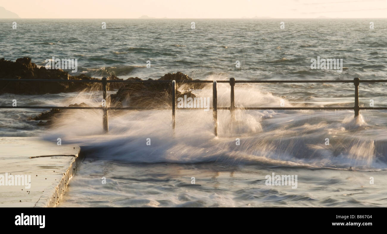 The Bathing Pools at Havelet Bay, near St Peter Port, Guernsey Stock ...