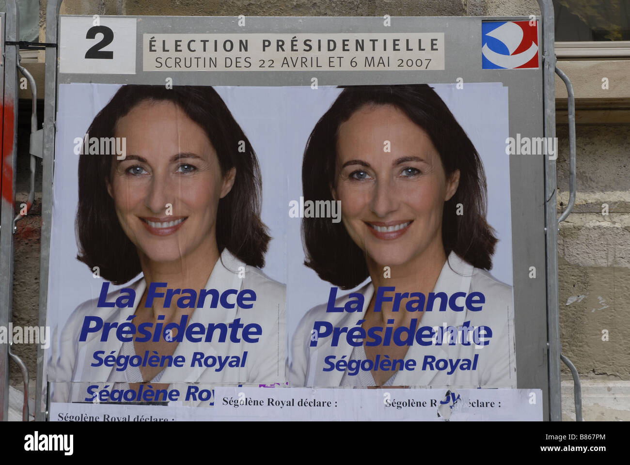 Posters during the French presidential elections of 2007 Stock Photo ...