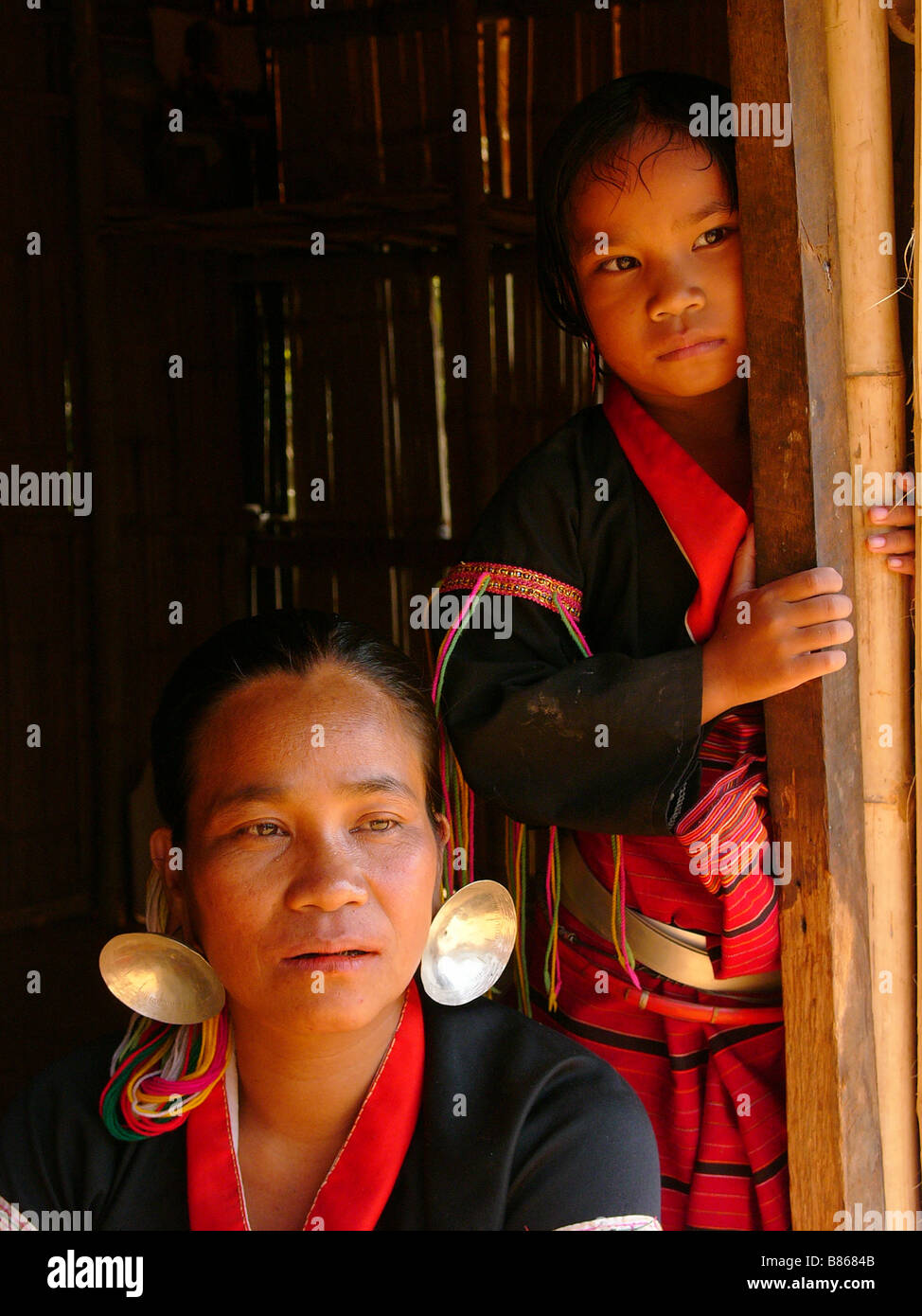 Hmong (Meo) Hill Tribe, Northern Thailand, Mom mother and child ...