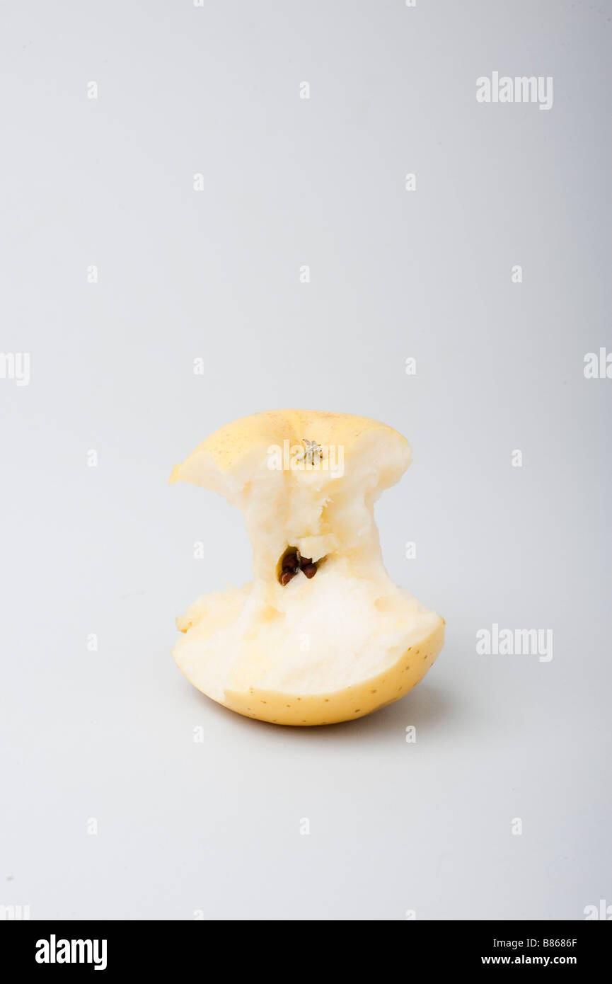 A set of six images of an apple being eaten on white background For the ...