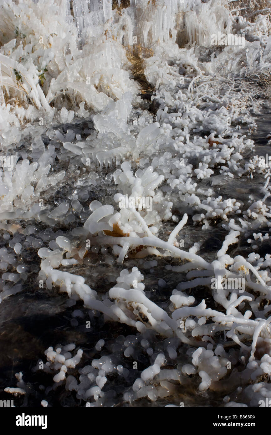 Icicles formed from drip watering Stock Photo - Alamy