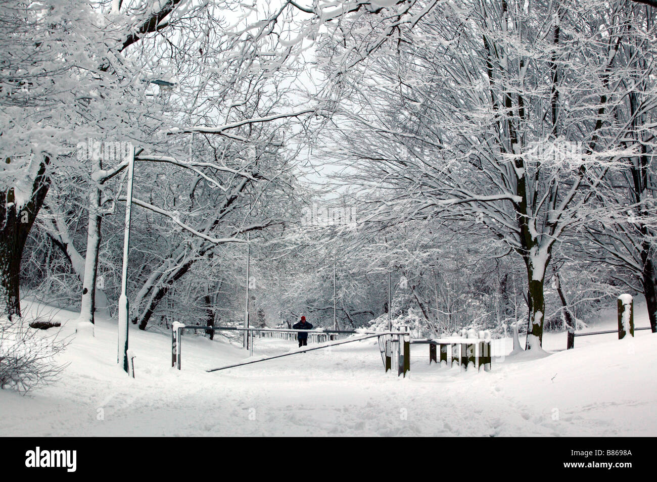 Beautiful snowscape in Hilly Fields Park, Lewisham Stock Photo - Alamy