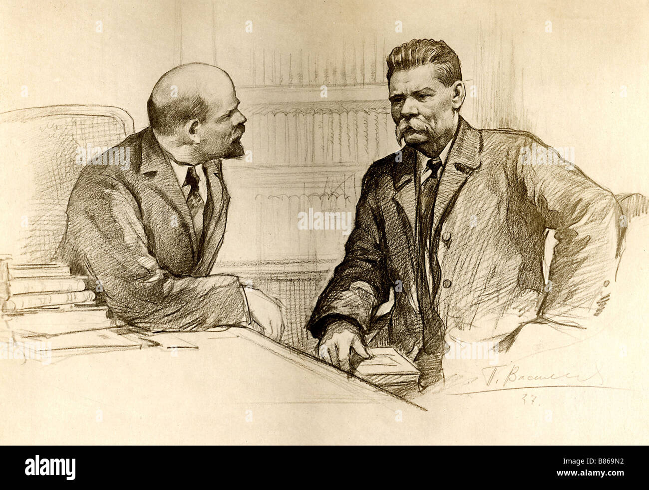Lenin and Gorky Stock Photo - Alamy