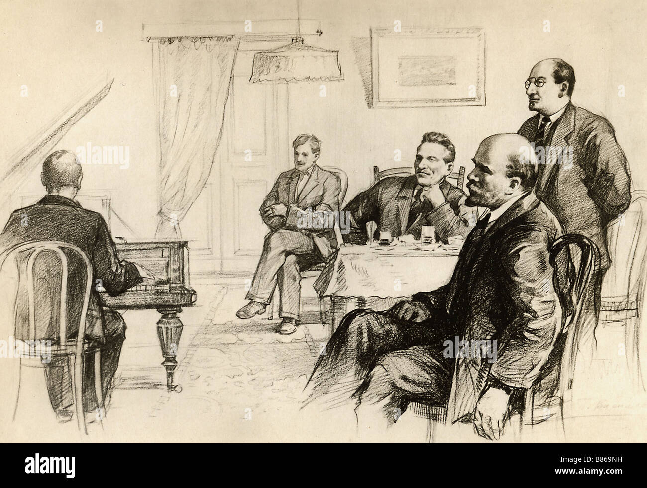 Drawing representing Lenin Stock Photo - Alamy