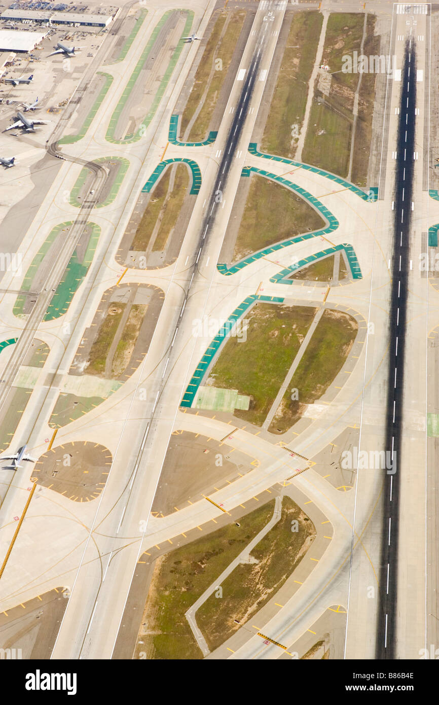 LAX Los Angeles International Airport aeroplane airplane taking off ...