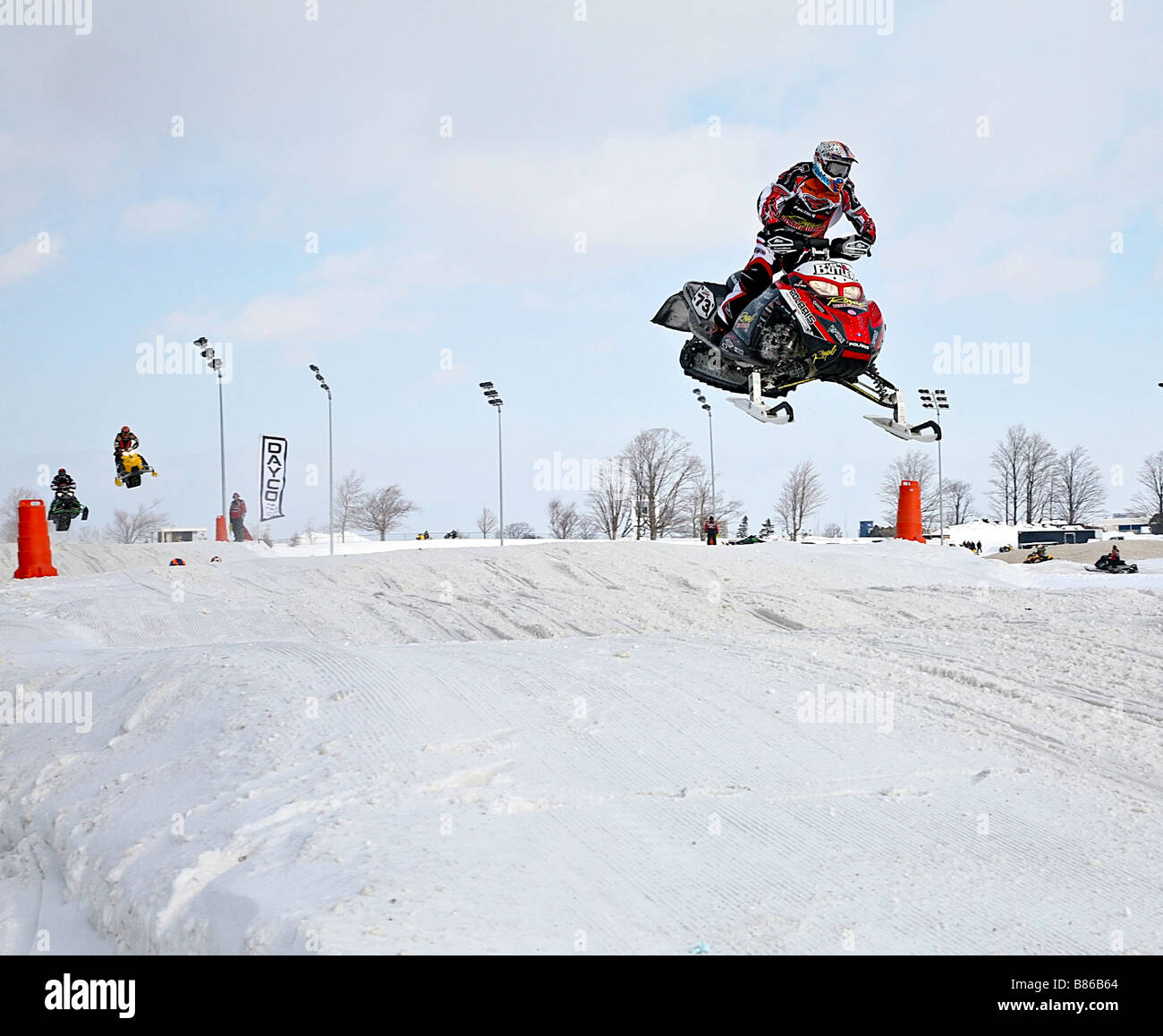 Canadian North American Snowcross or Snowmobile Race Stock Photo - Alamy
