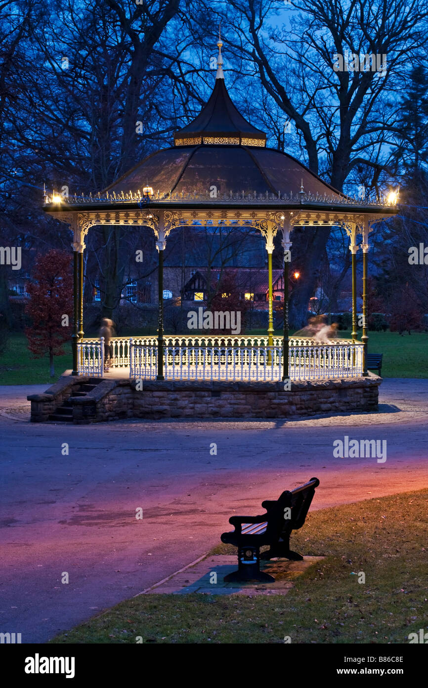 Bandstand in the centre of the Sele a public park near the Abbey in ...