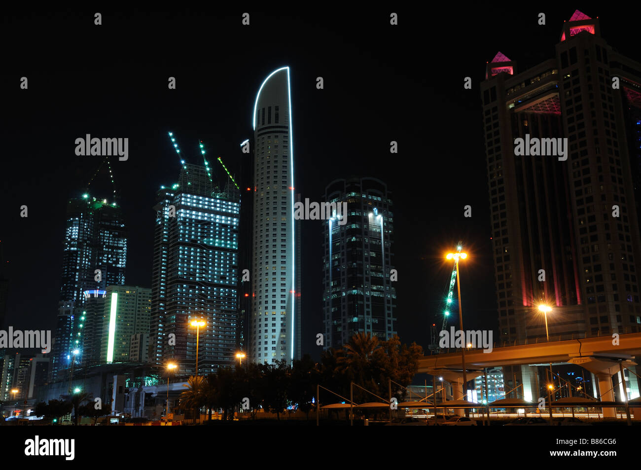 Buildings at Sheikh Zayed Road in Dubai Stock Photo - Alamy