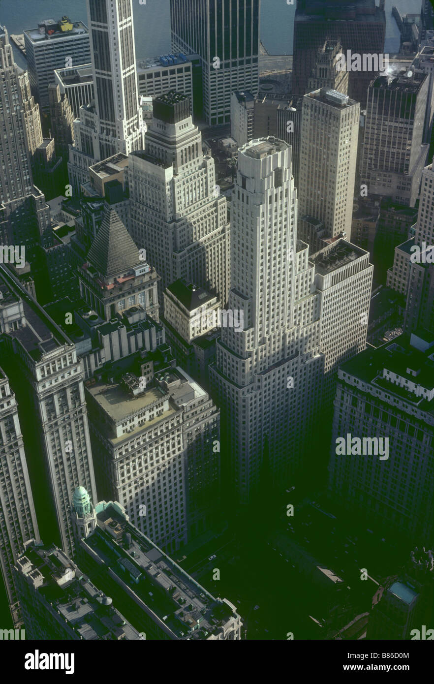 Aerial view of Manhattan's Financial District Stock Photo - Alamy