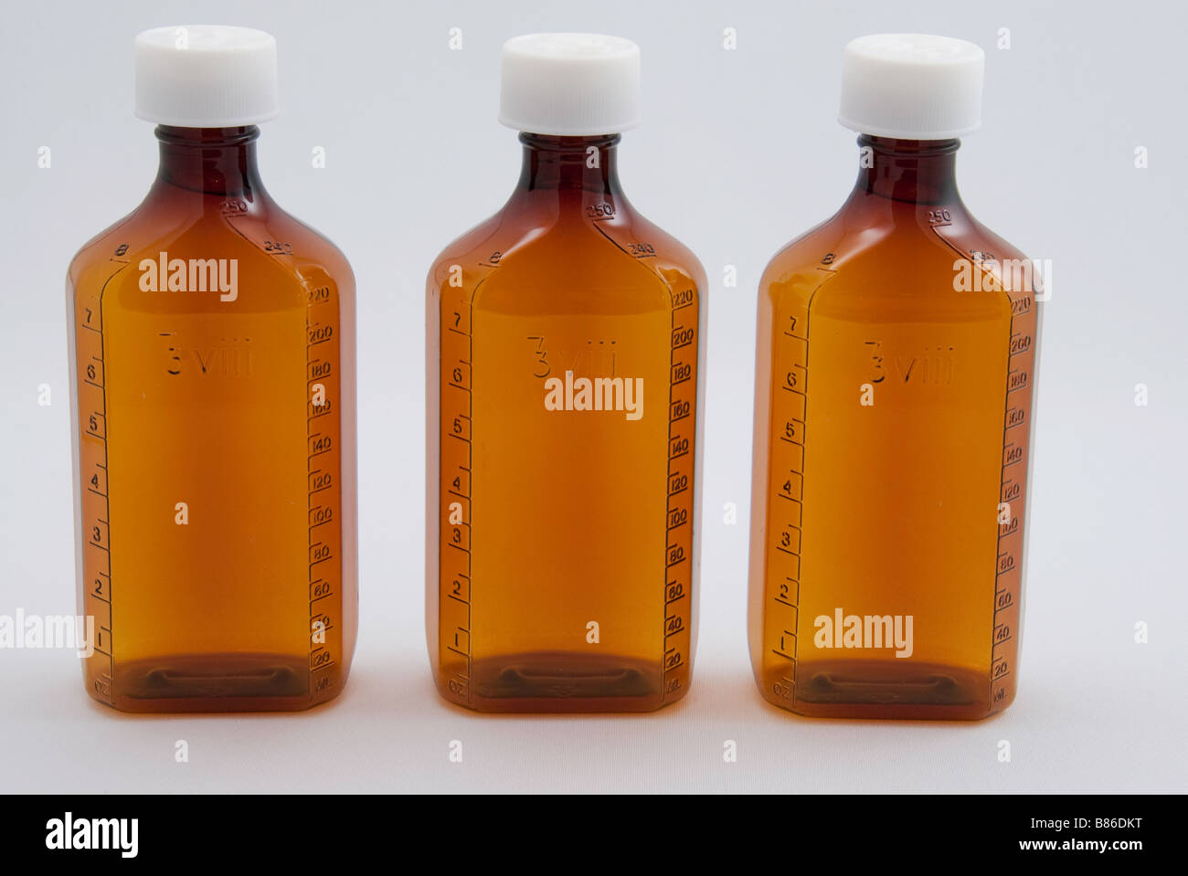 Tree same size medication bottles Stock Photo - Alamy