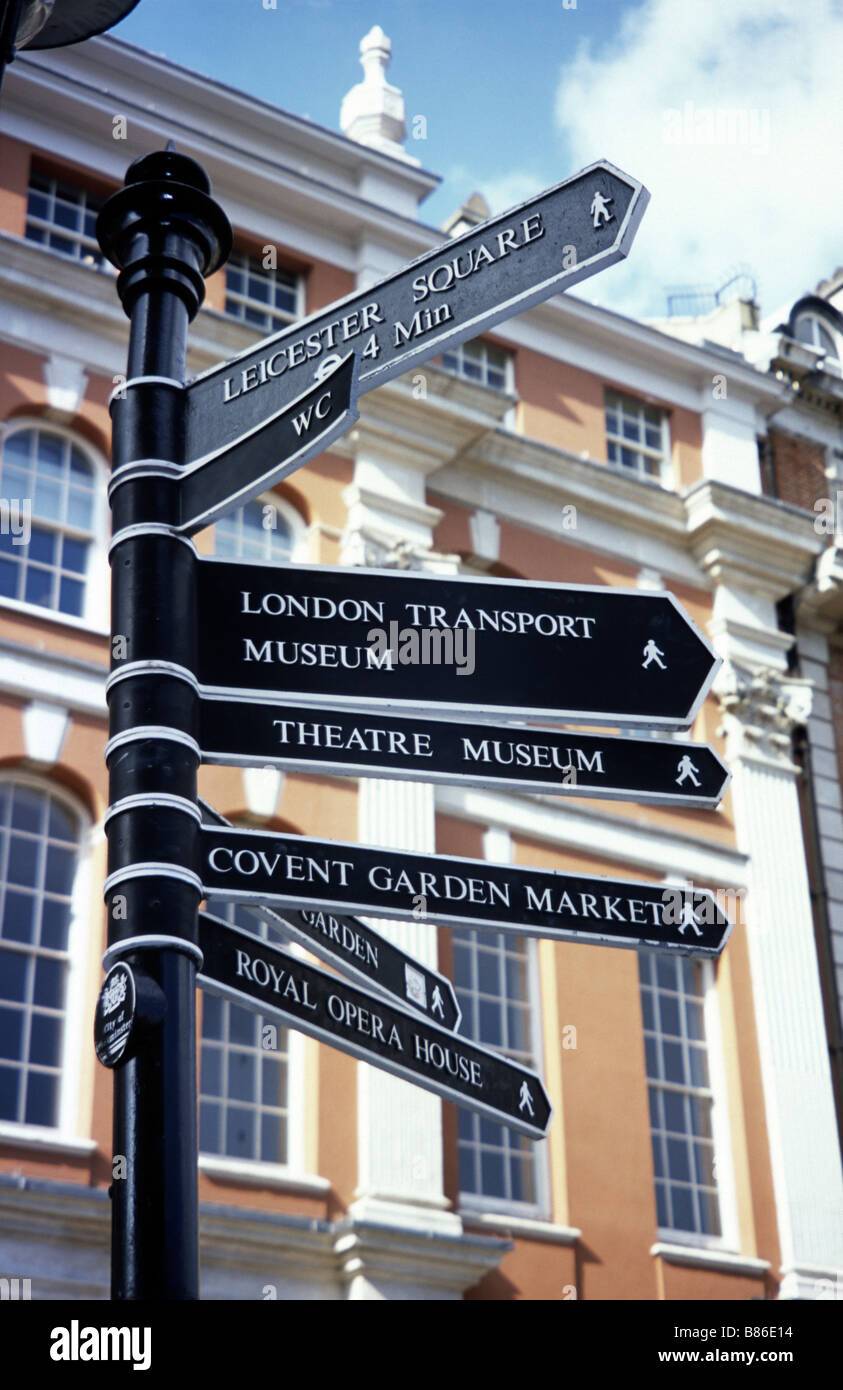 Signpost Covent Garden London WC2 Stock Photo - Alamy