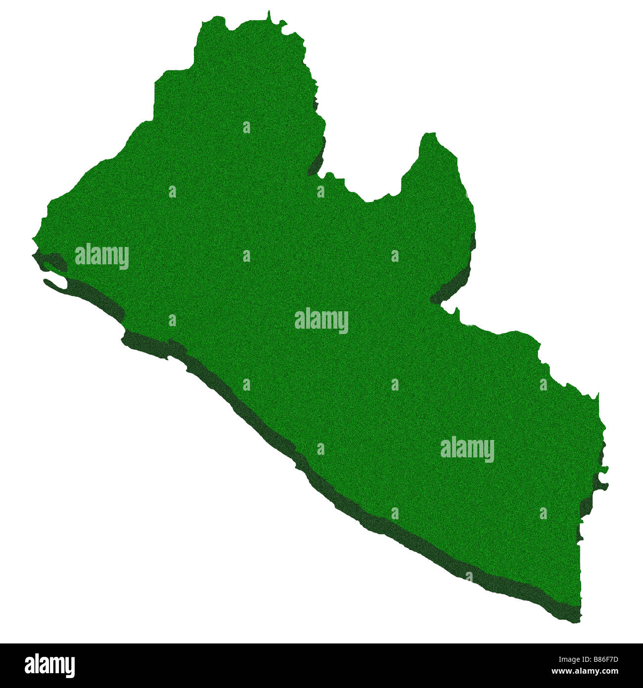 Outline map of Liberia Stock Photo - Alamy