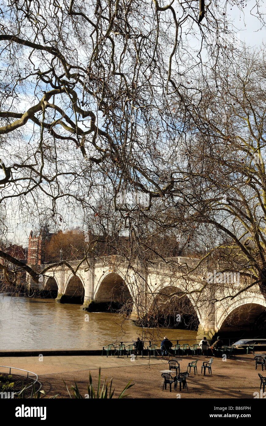 High viewpoint of Richmond Bridge Stock Photo - Alamy