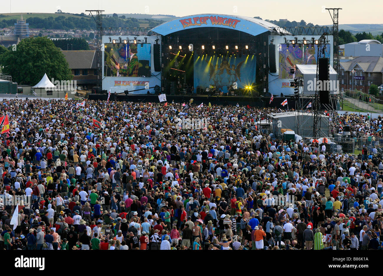 Crowds gather at the main stage hi-res stock photography and images - Alamy
