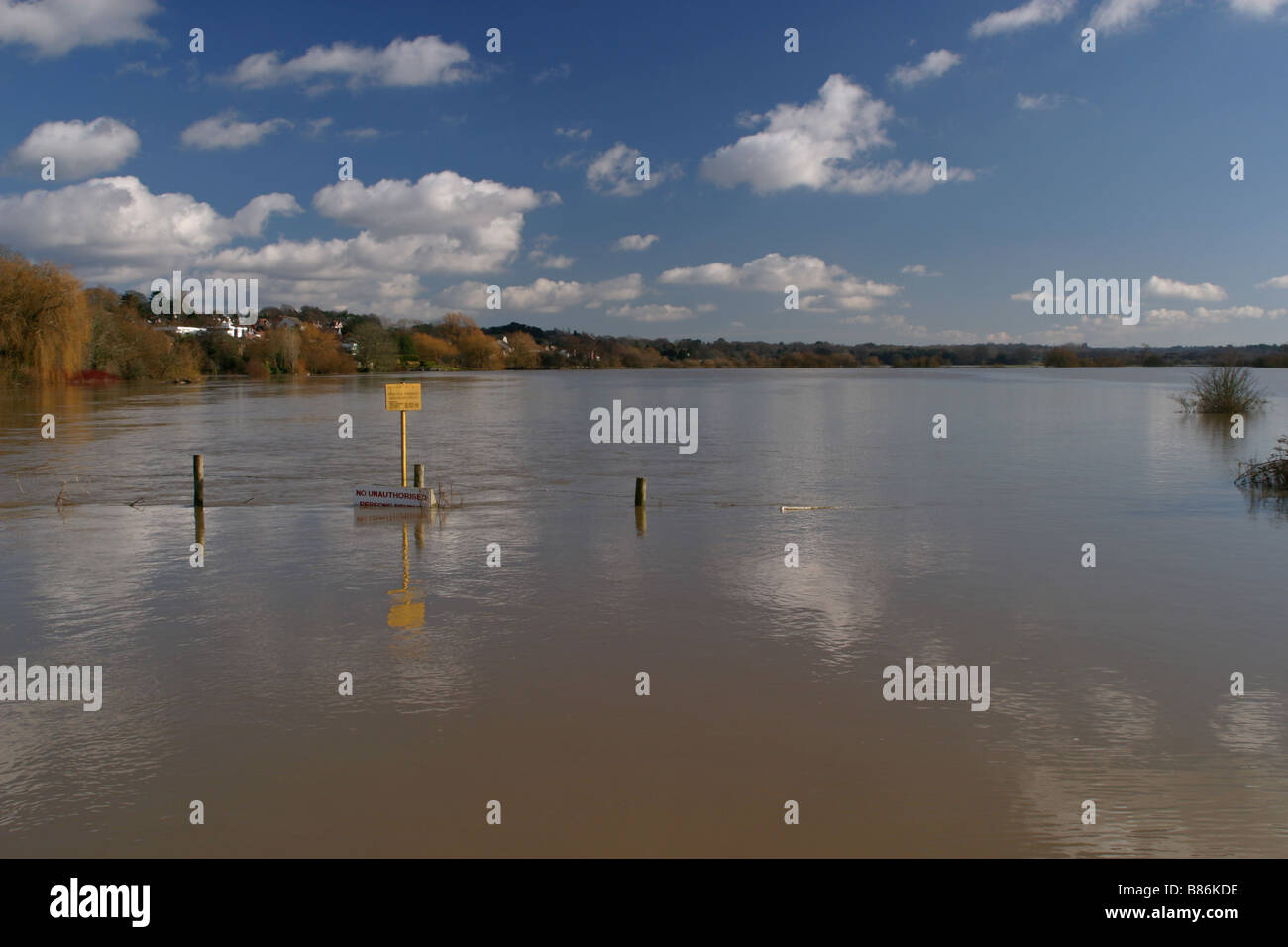 River in flood UK Stock Photo - Alamy
