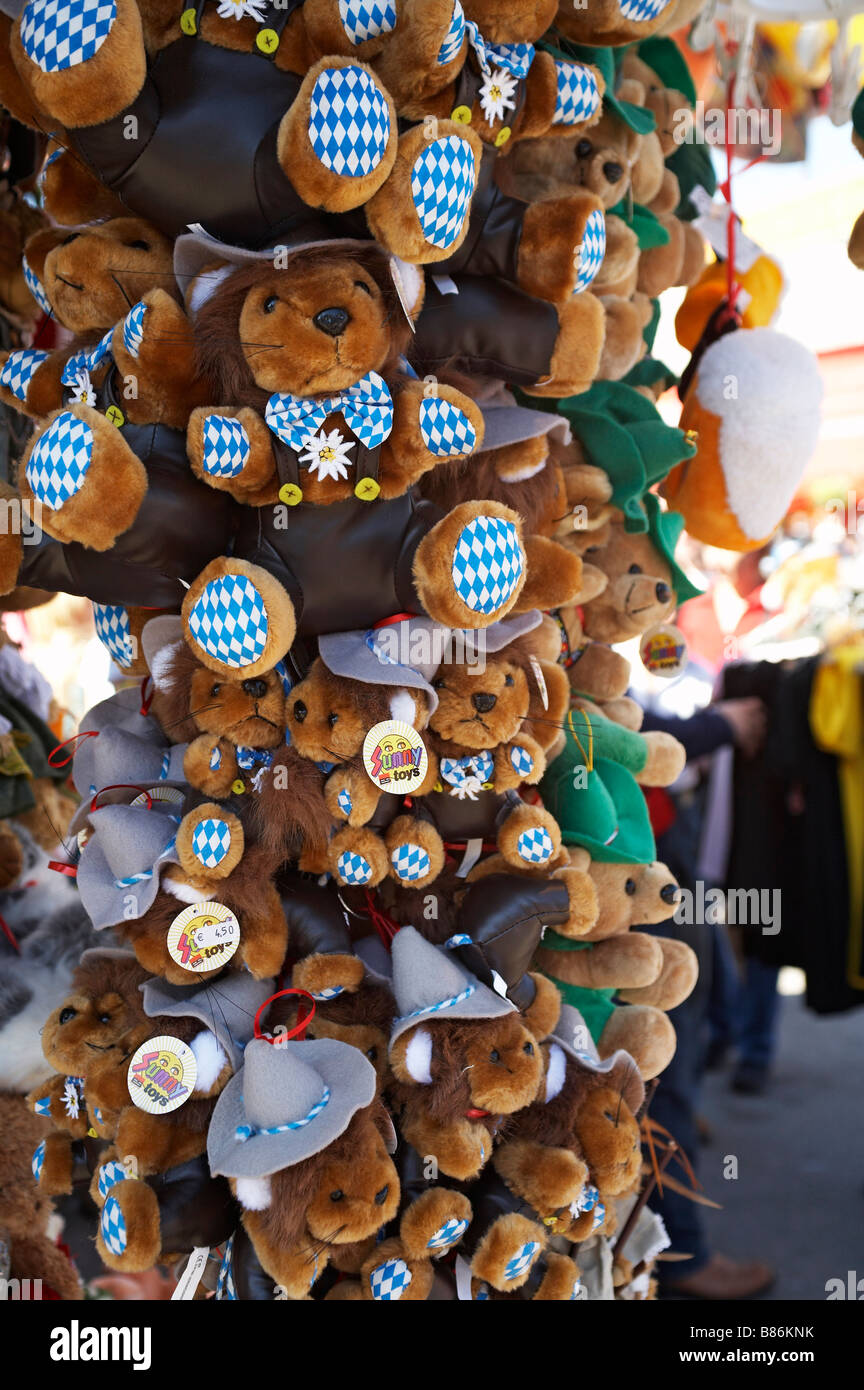 Teddy bears on display at the Oktoberfest October Fair Munich Germany ...
