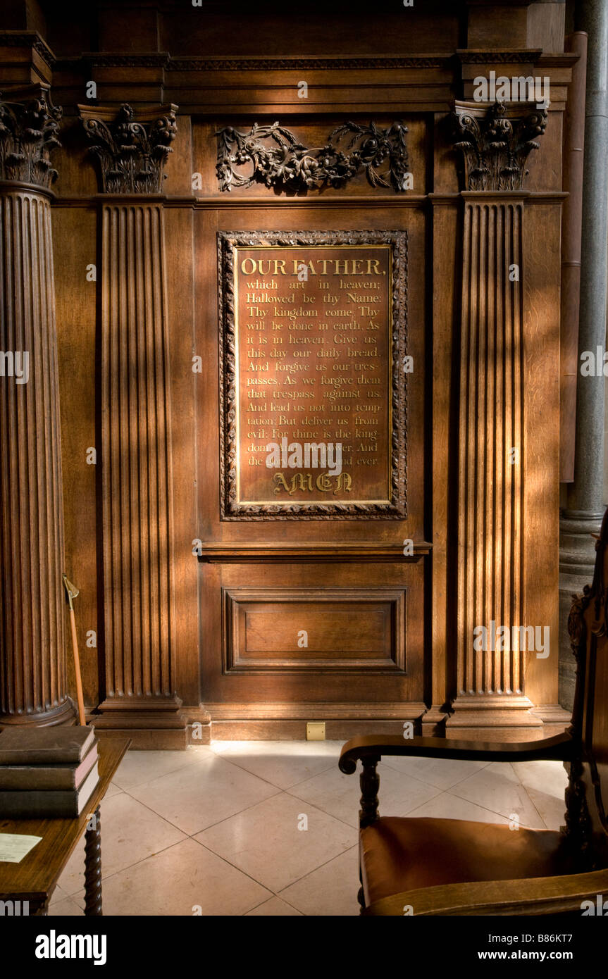 The Lords Prayer, Temple Church, Inner Temple, London, UK Stock Photo ...