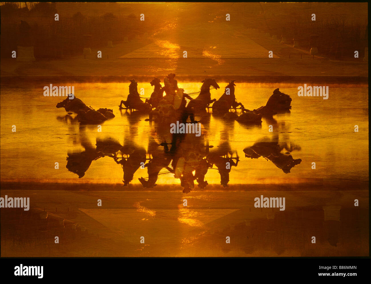 The fountain of Apollo, the park at the Palace of Versailles Stock ...