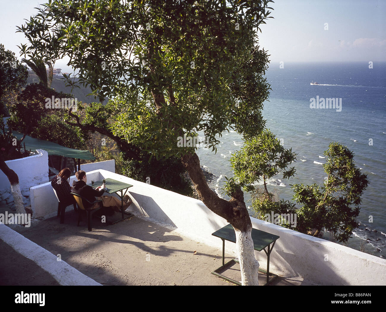 Café Hafa à Tanger Stock Photo - Alamy