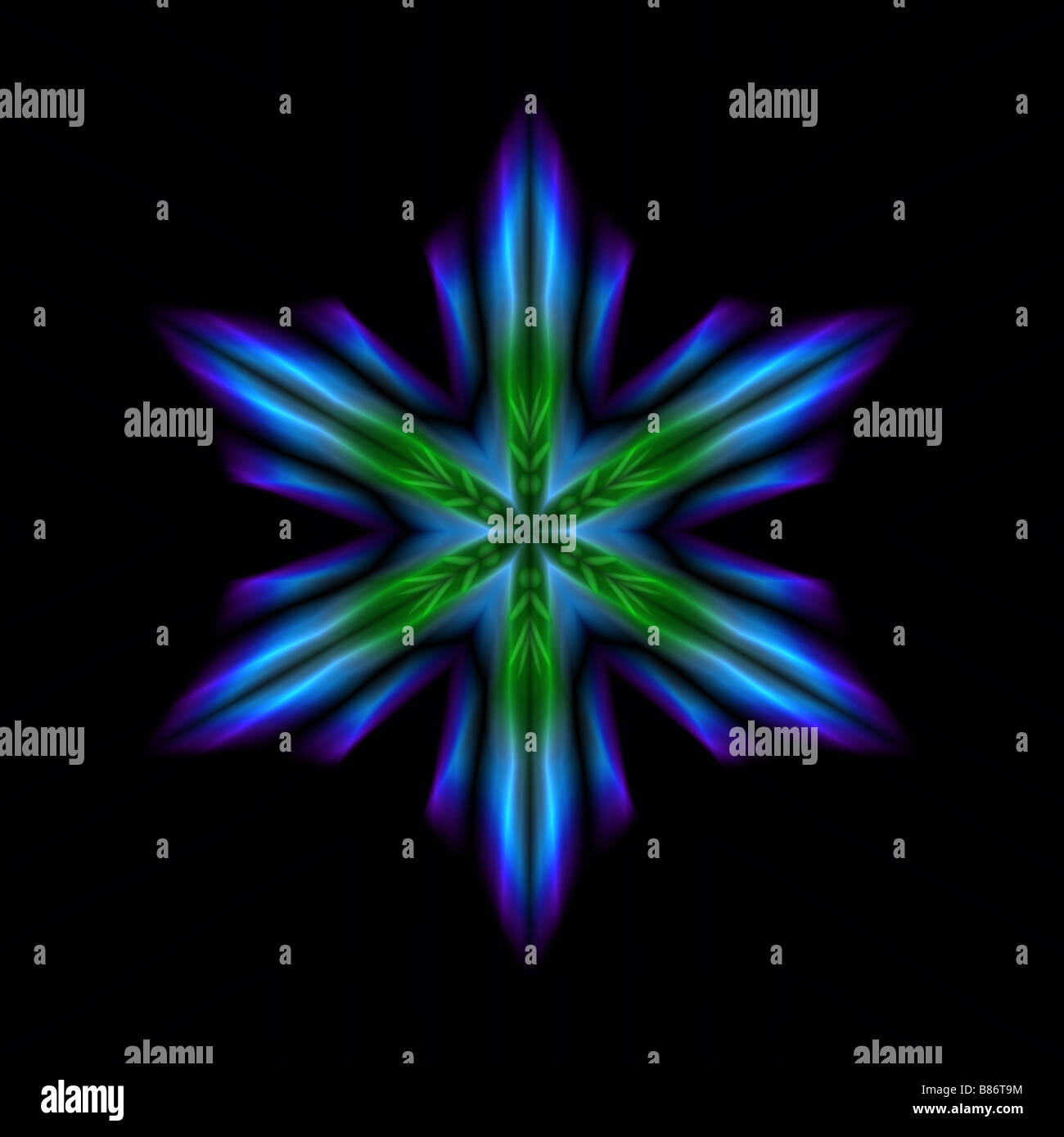 Blue and Green Star Stock Photo - Alamy