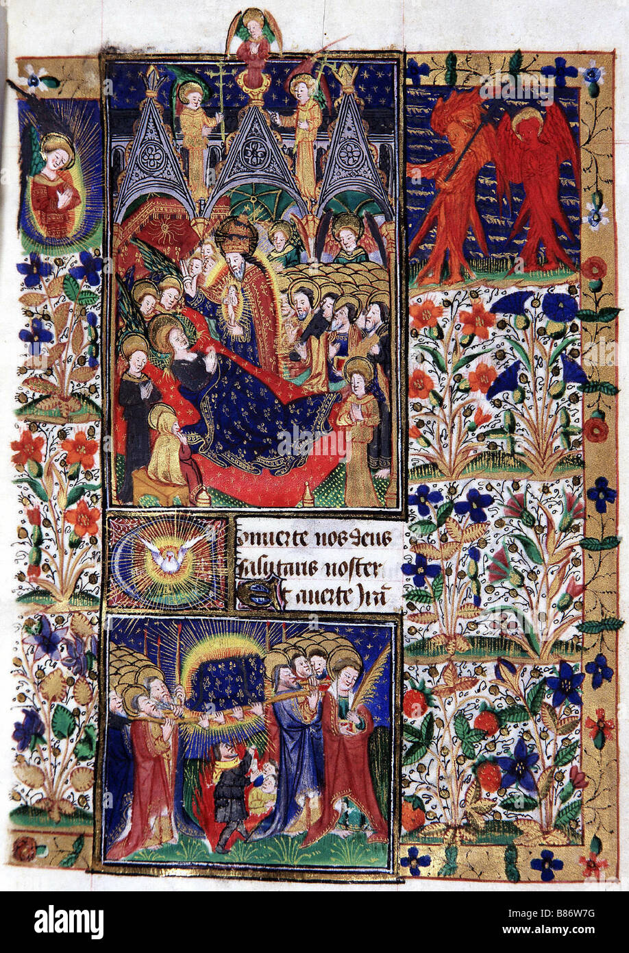 Manuscript of the Hours of Rohan-Montauban: The Dormition of the Virgin ...