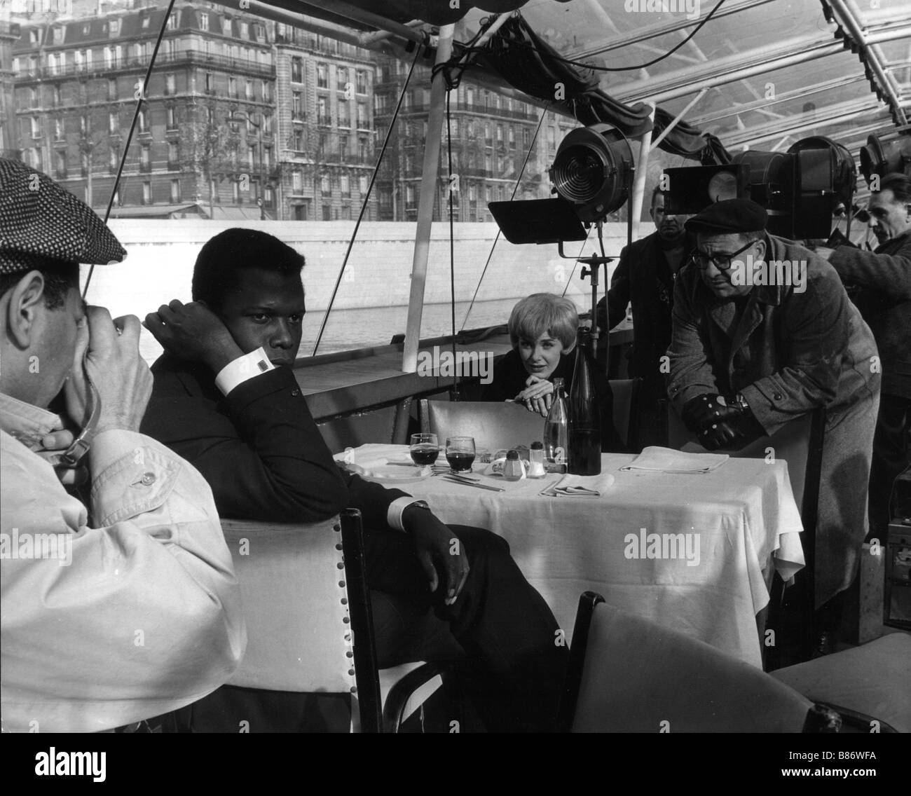 Sidney Poitier, Joanne Woodward, and the director Martin Ritt on the ...