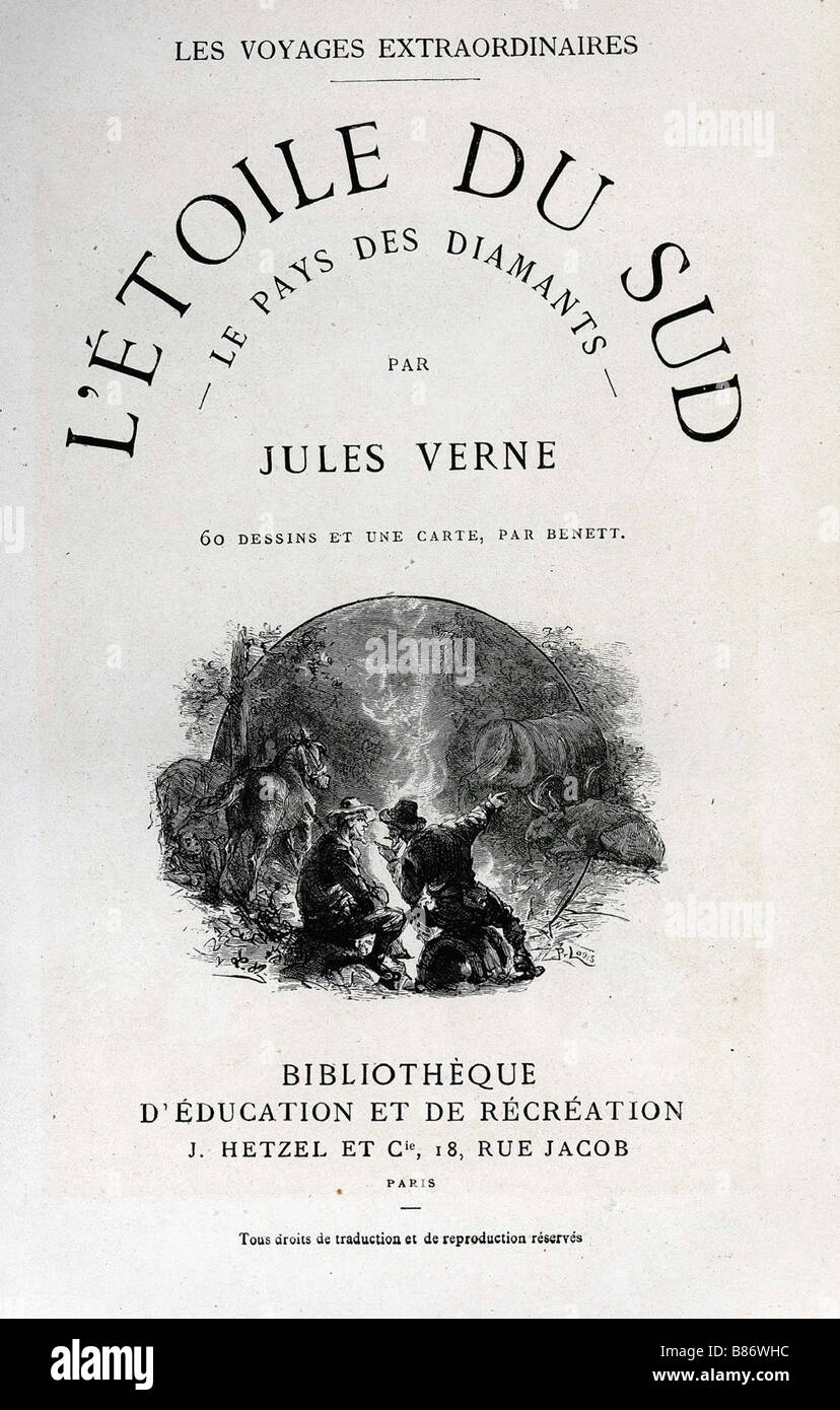 Jules Verne, 'Southern Star Mystery, The Vanished Diamond' Stock Photo ...