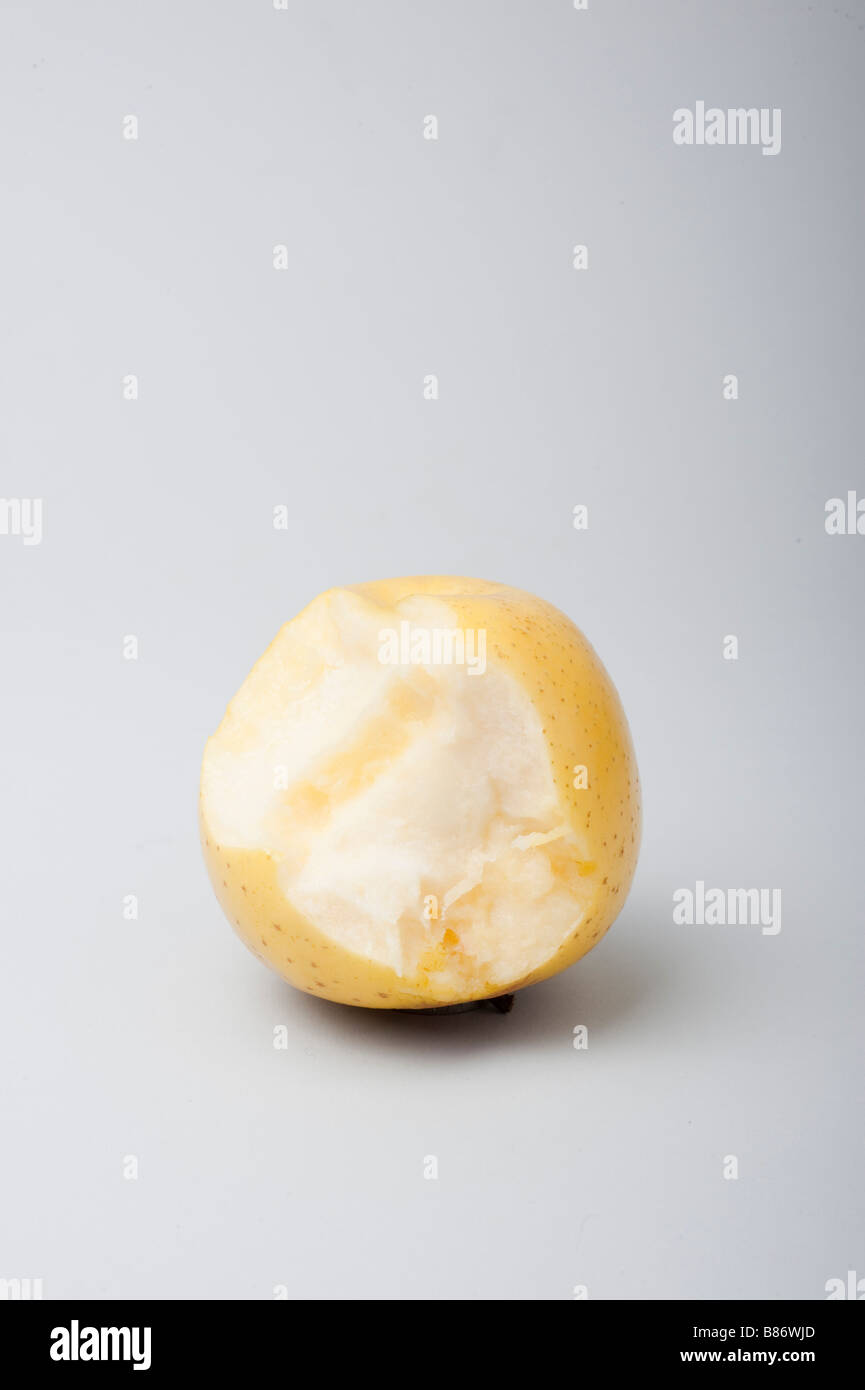 A set of six images of an apple being eaten on white background For the ...