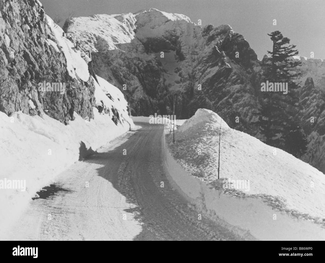 Access road to Eagle's Nest, Adolf Hitler's retreat at Berchtesgaden ...