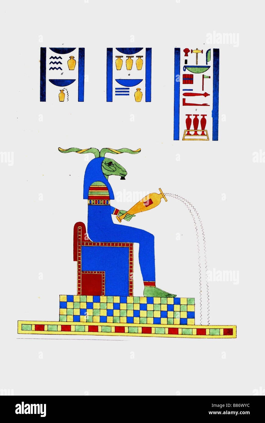 Nile god engraving after the dubois drawings hi-res stock photography ...
