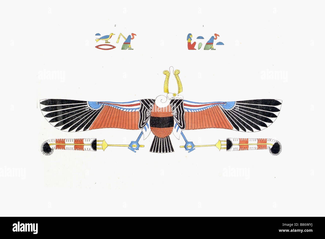 Living emblem of neith engraving after the dubois drawings hi-res stock ...