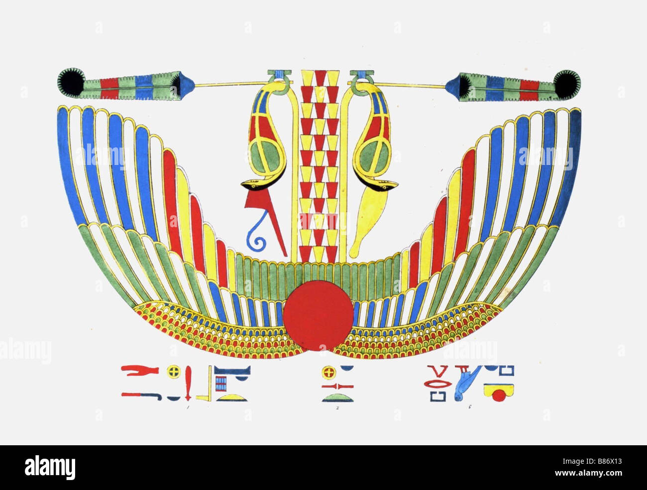 The Winged Disk Emblem of Thoth Stock Photo - Alamy