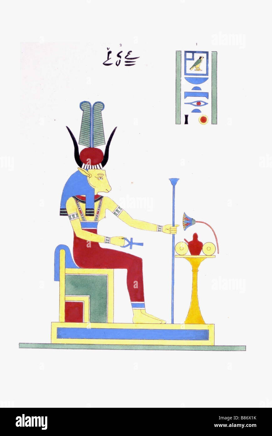 Hathor engraving inspired from the drawings by dubois hi-res stock ...