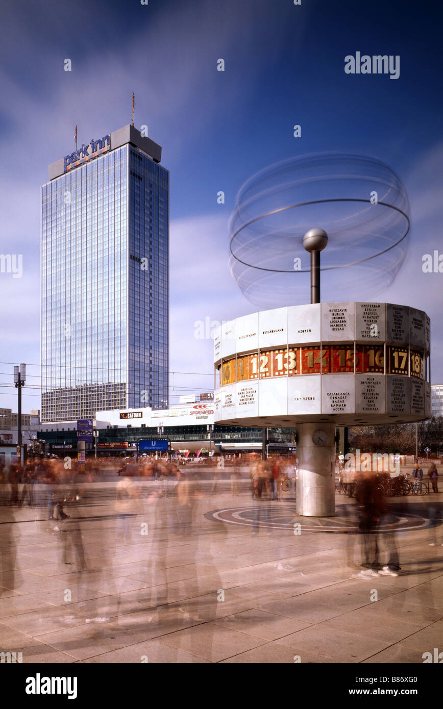 world clock Park Inn Alex Germany Capital berlin Stock Photo - Alamy