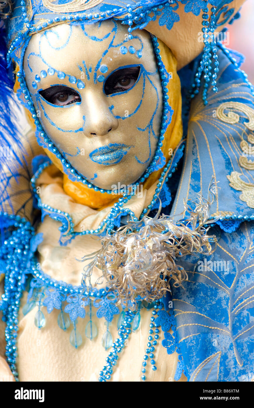 Portrait of a Beautiful mask in Venice Italy Stock Photo - Alamy