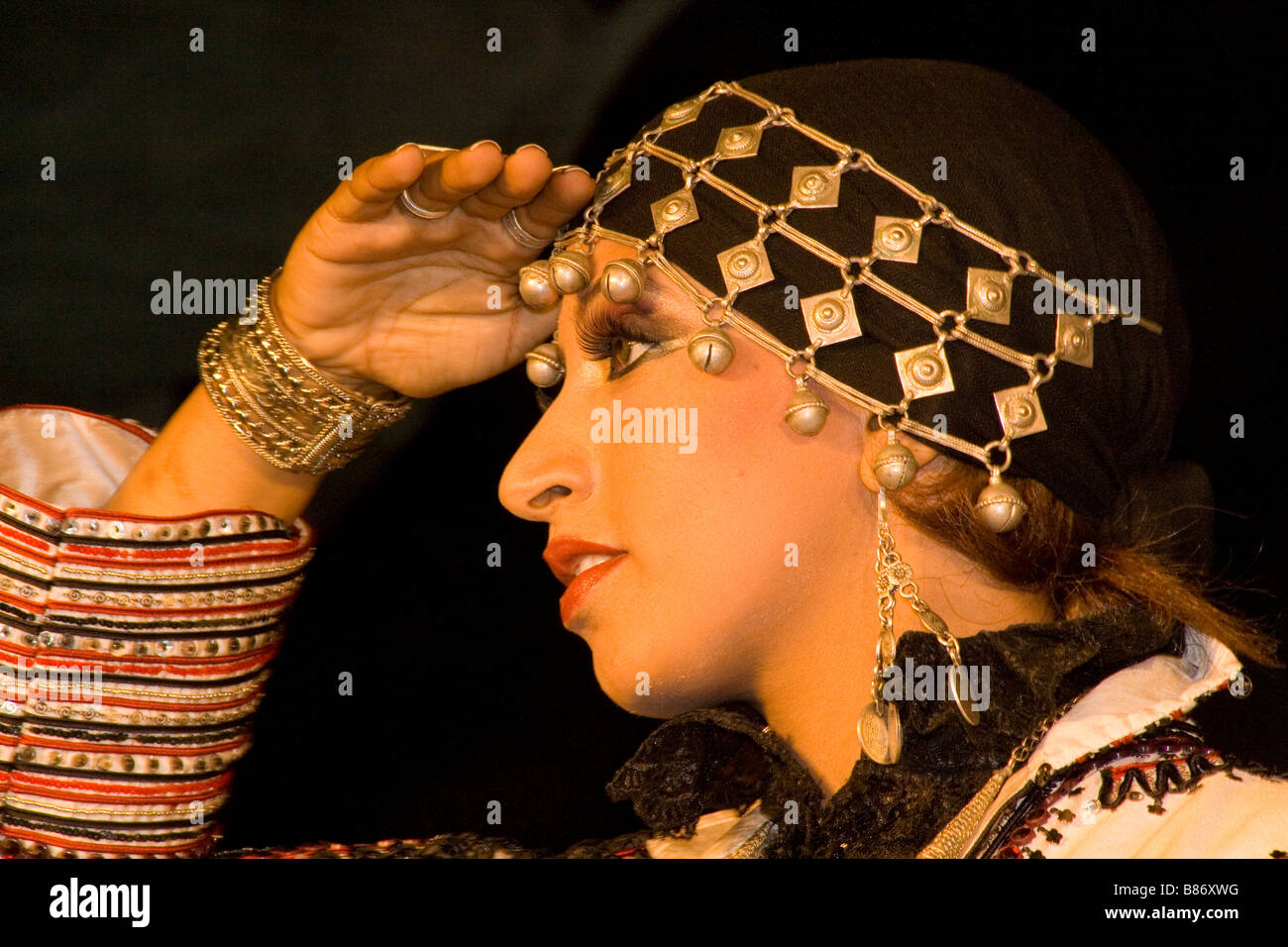 Model during fashion show in Muscat Oman Arabian Peninsula Onam Gulf ...