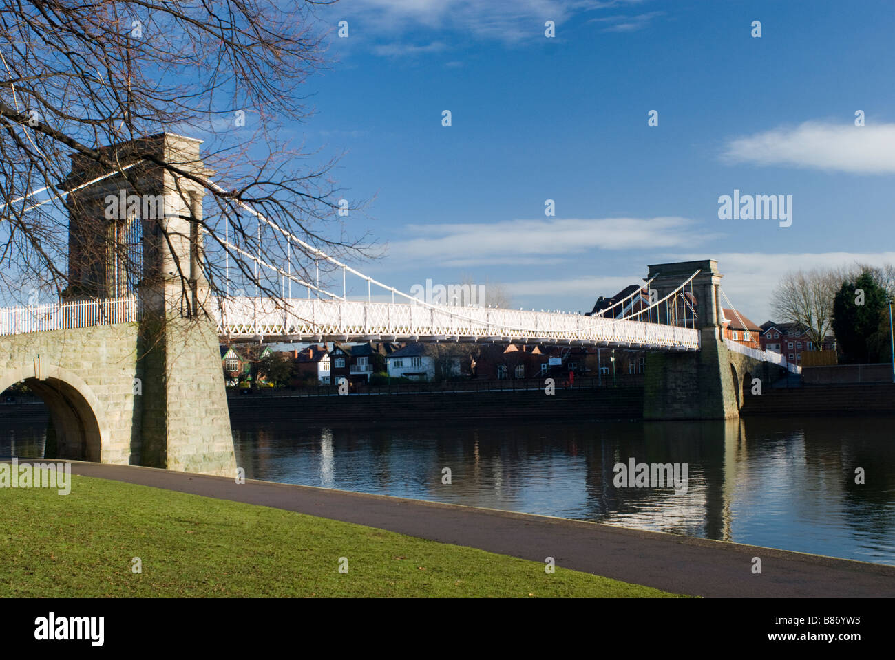Wilford footbridge, Nottingham Stock Photo - Alamy