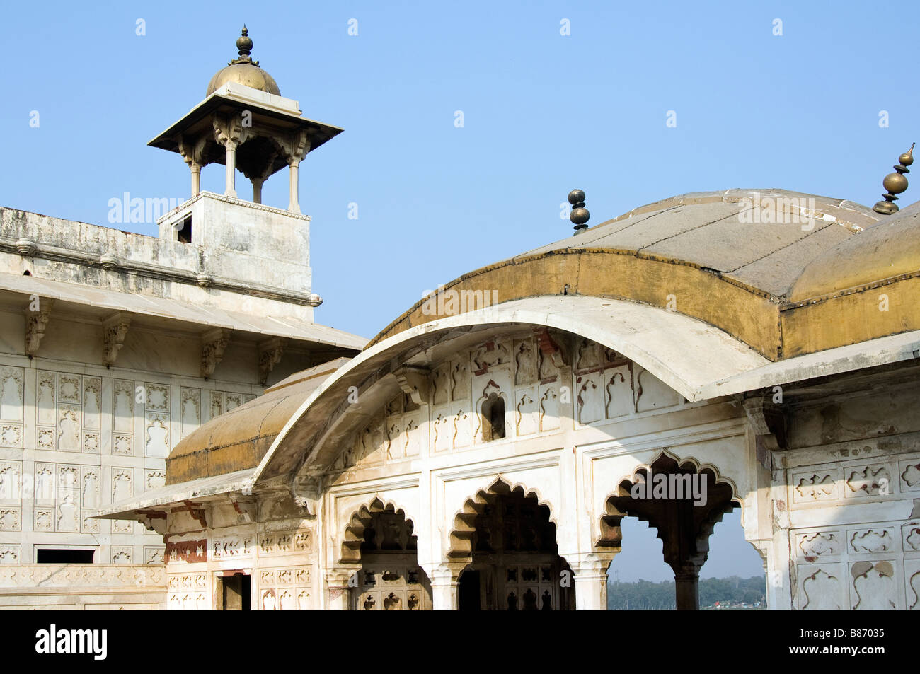 Khas Mahal Marble Pavillon Red Fort of Agra Stock Photo - Alamy