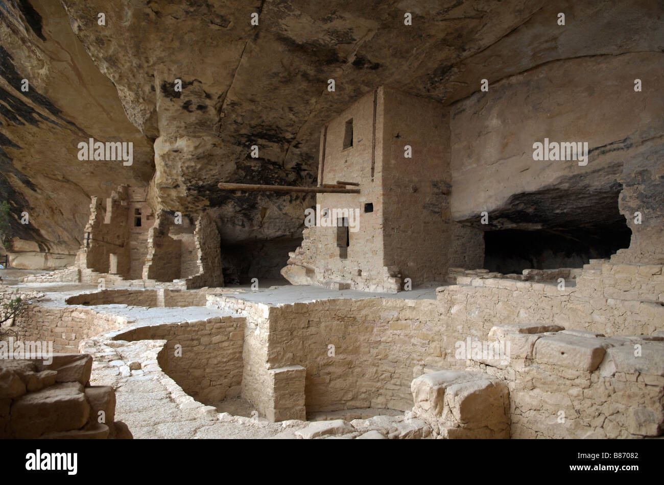 Ancestral Puebloan Indian ruins Balcony House Mesa Verde National Park ...