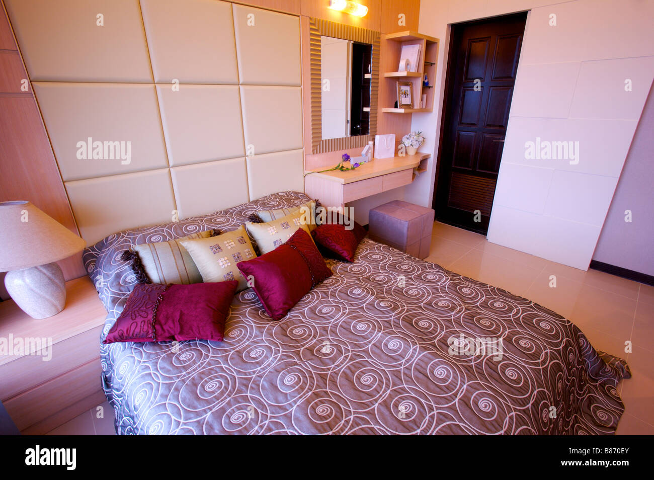 Bedroom elevated view Stock Photo - Alamy